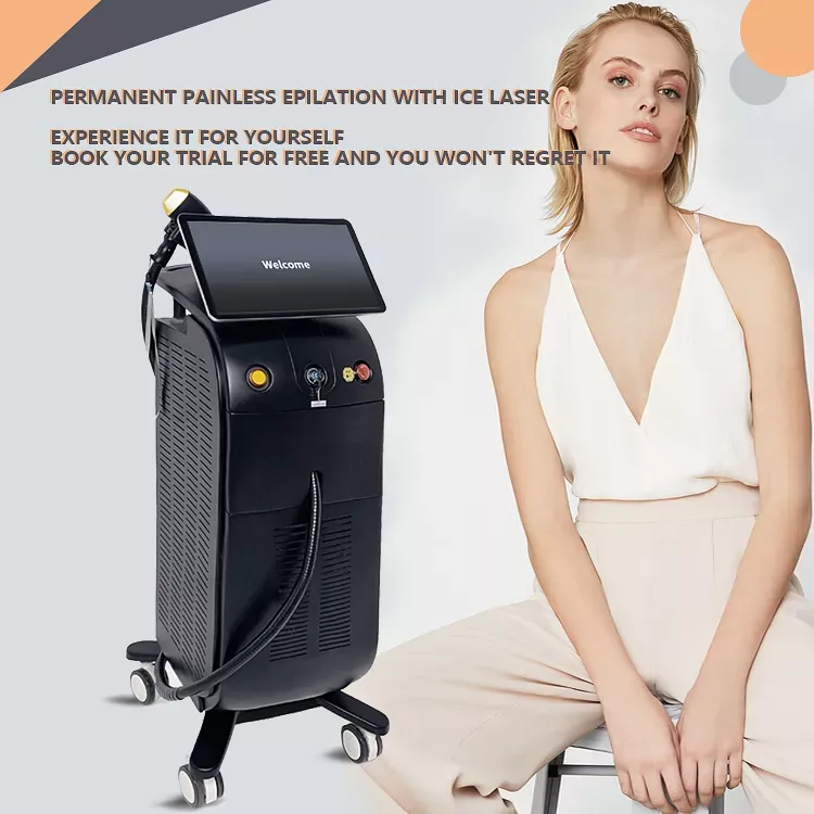 Professional Soprono Diode Laser Latest Hair Removal Machine With Ice ...