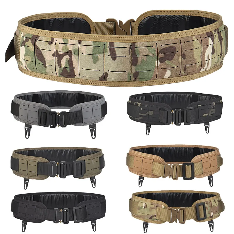 Tactical Nylon Belt Adjustable Outdoor Sports Utility Belt With Molle ...