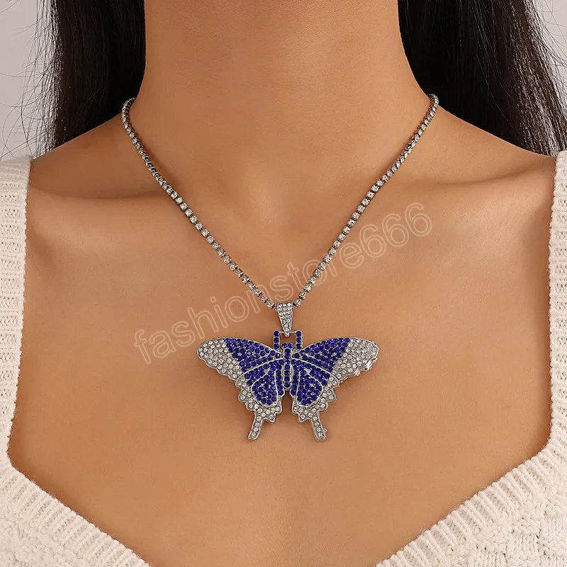 Sparkling Rhinestone Butterfly Butterfly Pendant... From ...