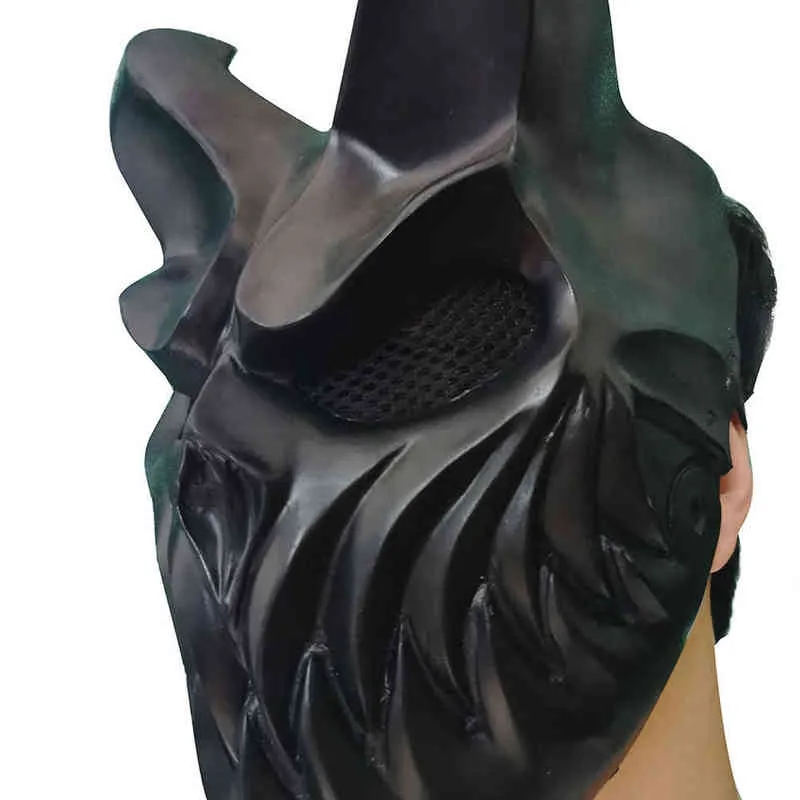 Masquerade Party Mask With Movable Mouth PVC & Latex Full Face Cover ...