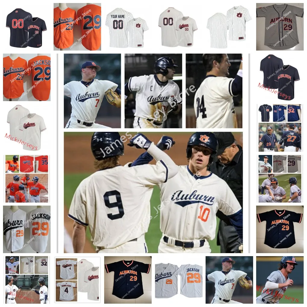 AU Jerseys Stitched College Baseball Jersey Featuring Bo Jackson, David ...