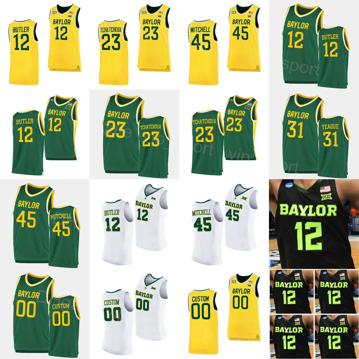 NCAA College Basketball Baylor Bears 31 MaCio Teague Jersey University ...