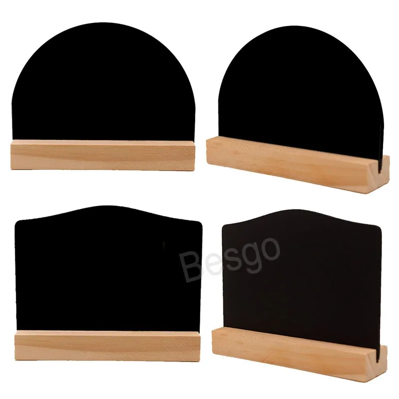 Semicircle Wooden Chalkboards: Double-Sided Erasable Message Boards ...
