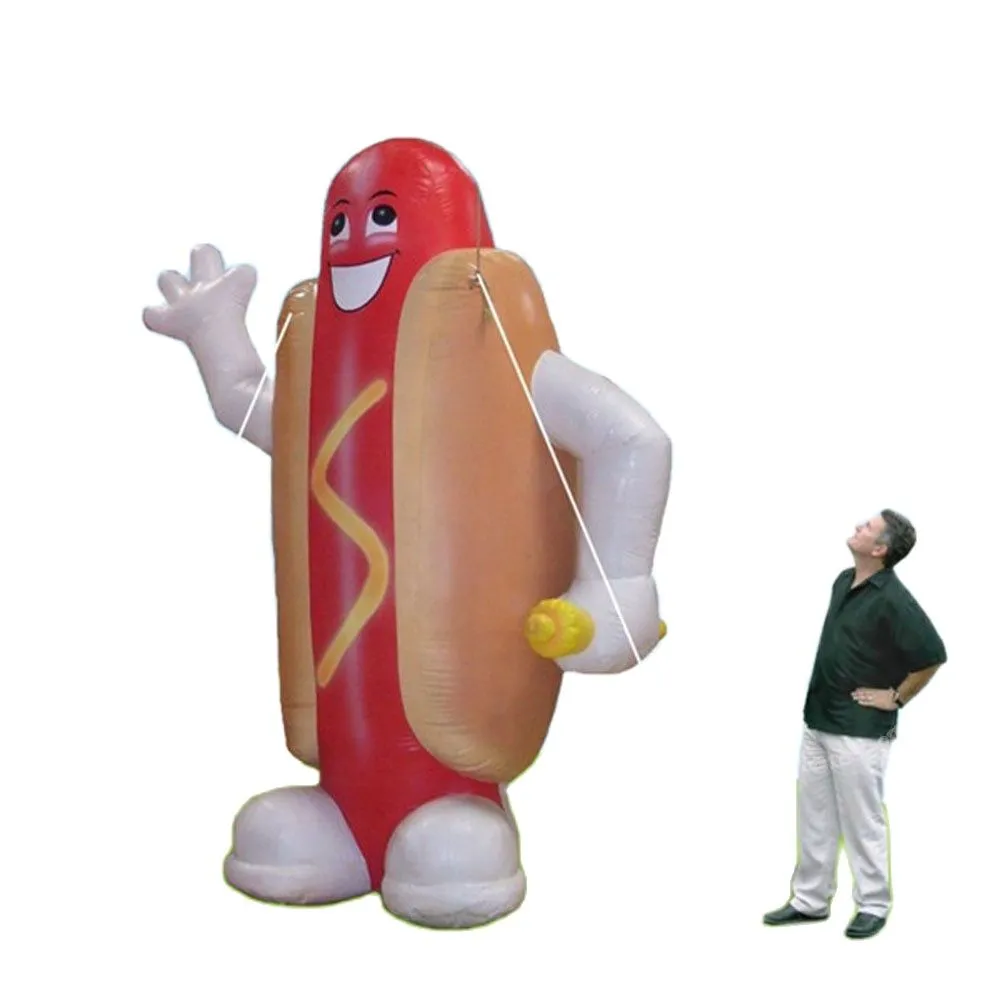 Inflatable Cartoon Hot Dog Balloon Giant Sausage For Advertising ...