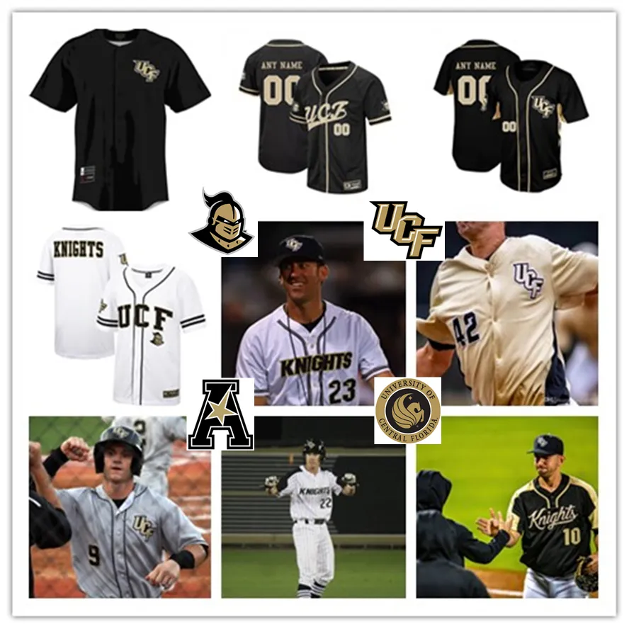Custom UCF Knights Stitched Baseball Jersey NCAA Collegiate Team ...