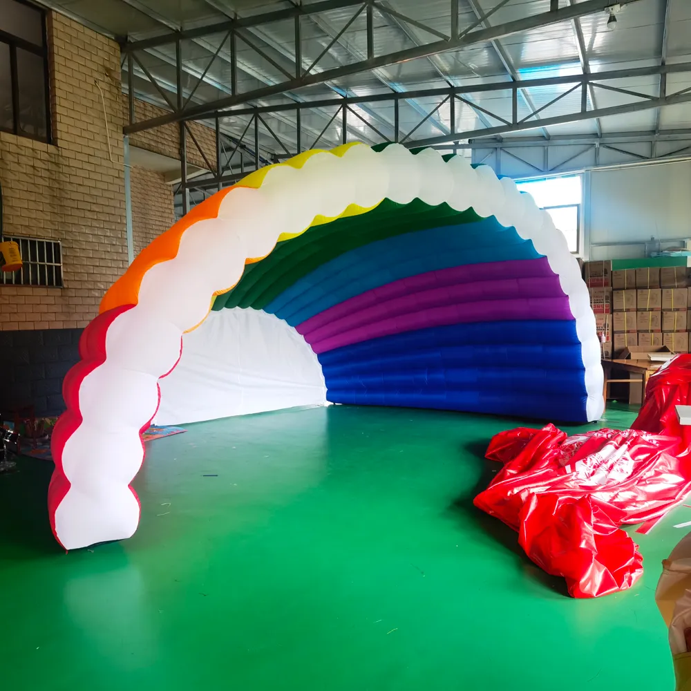 Wholesale Rainbow Inflatable Stage Protective Cover Tent Colorful Shell ...
