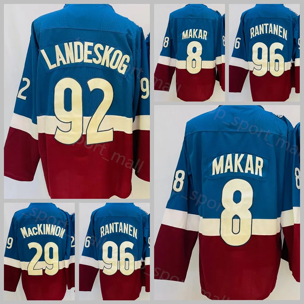 Mens Ice Hockey 8 Cale Makar Jerseys 29 Nathan MacKinnon 92 Gabriel ...