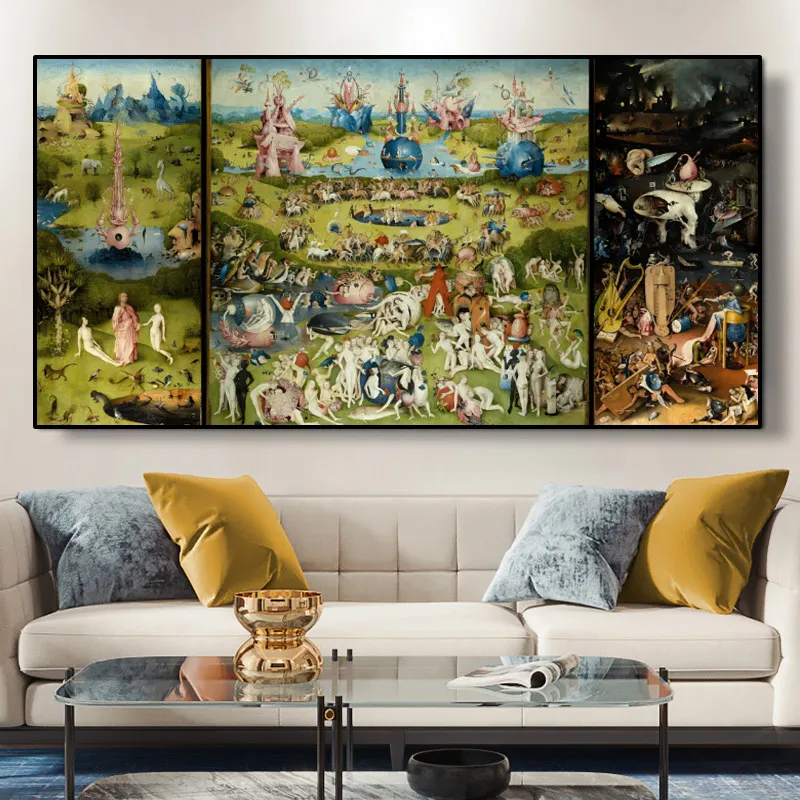 Hieronymus Bosch Canvas Print - Garden of Earthly Delights & Hell ...