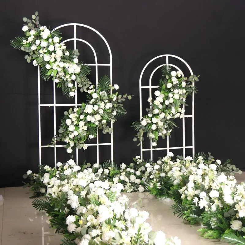 Arco De Boda En Blanco Y Negro Arco De Rejilla Para Fondo De Boda Con
