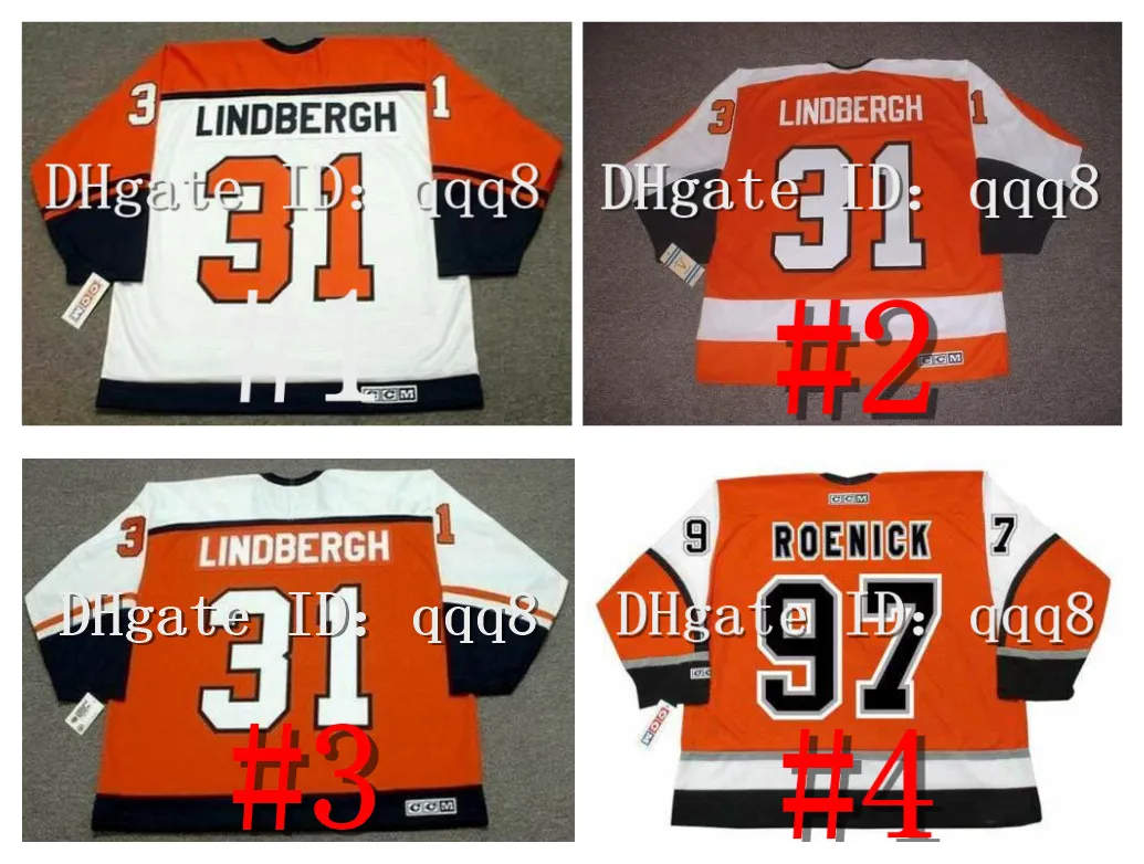 Vintage Flyers Retro Hockey Jersey JOHN LeCLAIR ERIC DESJARDINS PELLE LINDBERGH RICK TOCCHET ...