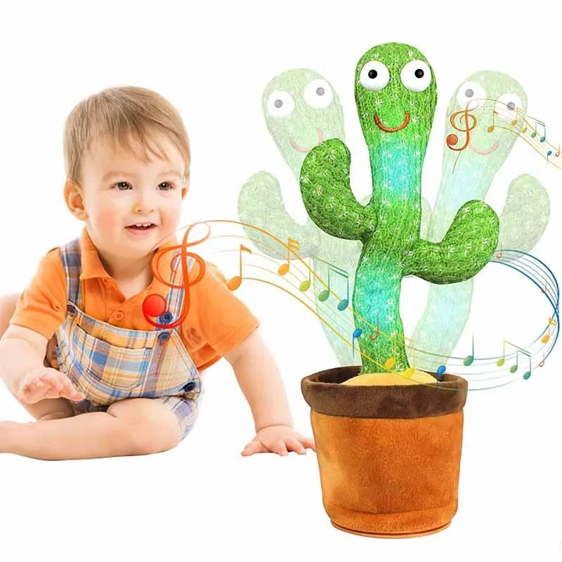 Dancing Cactus Toy: Interactive Plush Toy with Music, Talking & Repeat ...