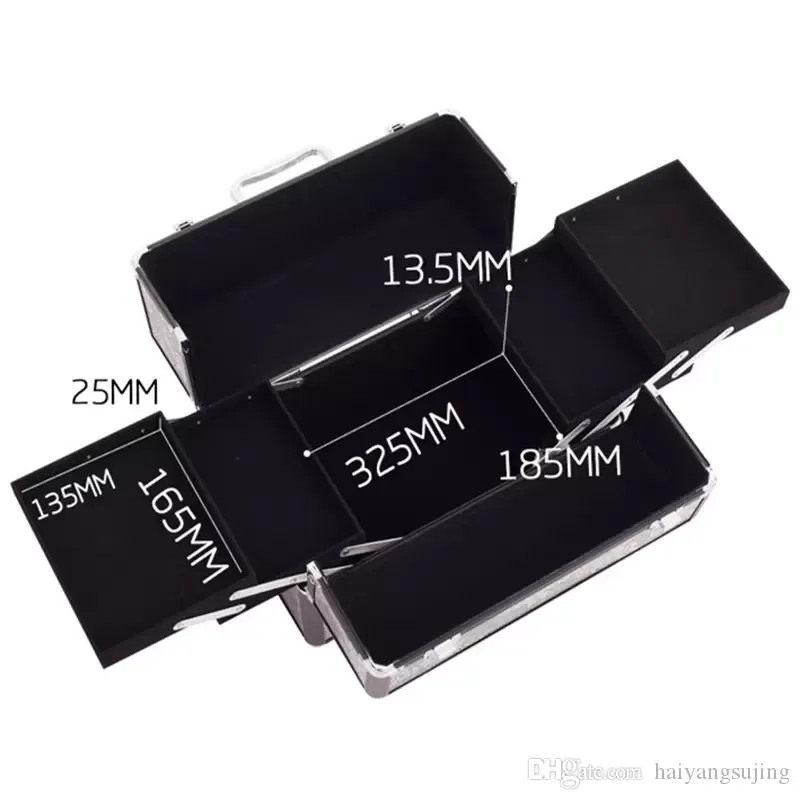 Aluminum Alloy Multilayer Professional Makeup Artist Cosmetic Suitcase ...