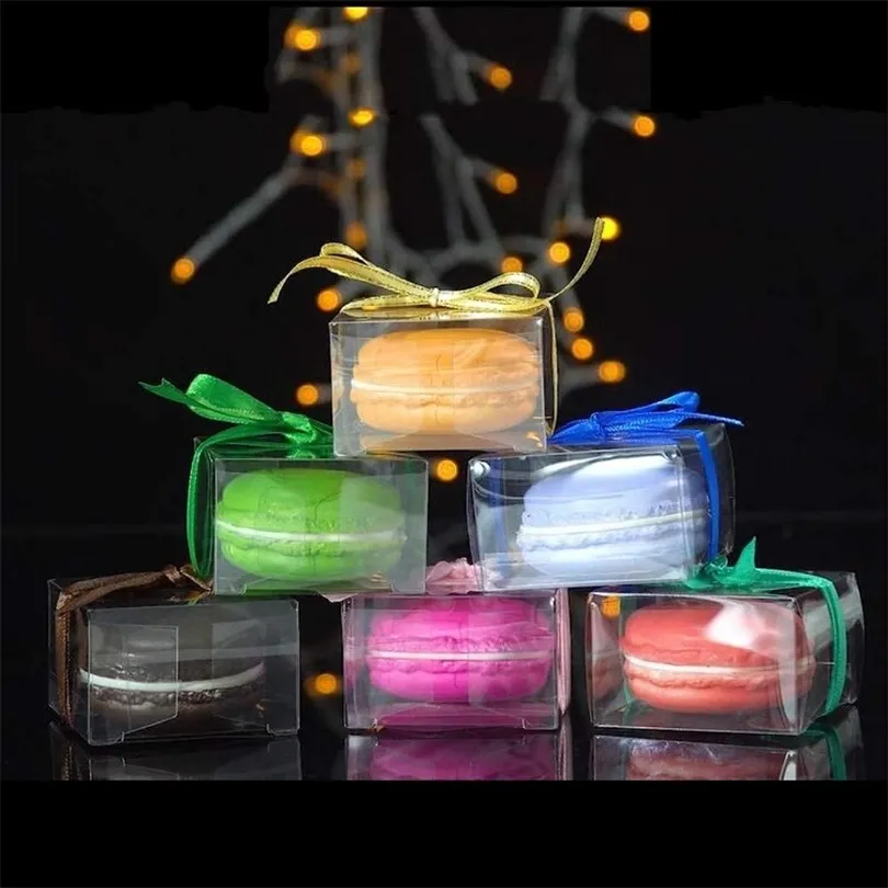 25/50/100 Clear Single Macaron Boxes Chocolate Covered Bakery Favor ...