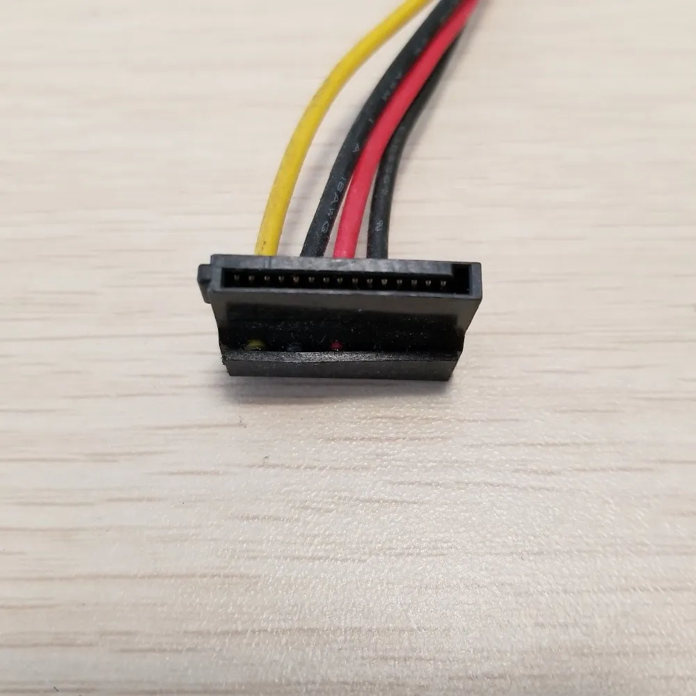 4Pin IDE Molex To 3 Port SATA Power Extension Cable 18AWG 40cm For HDD ...