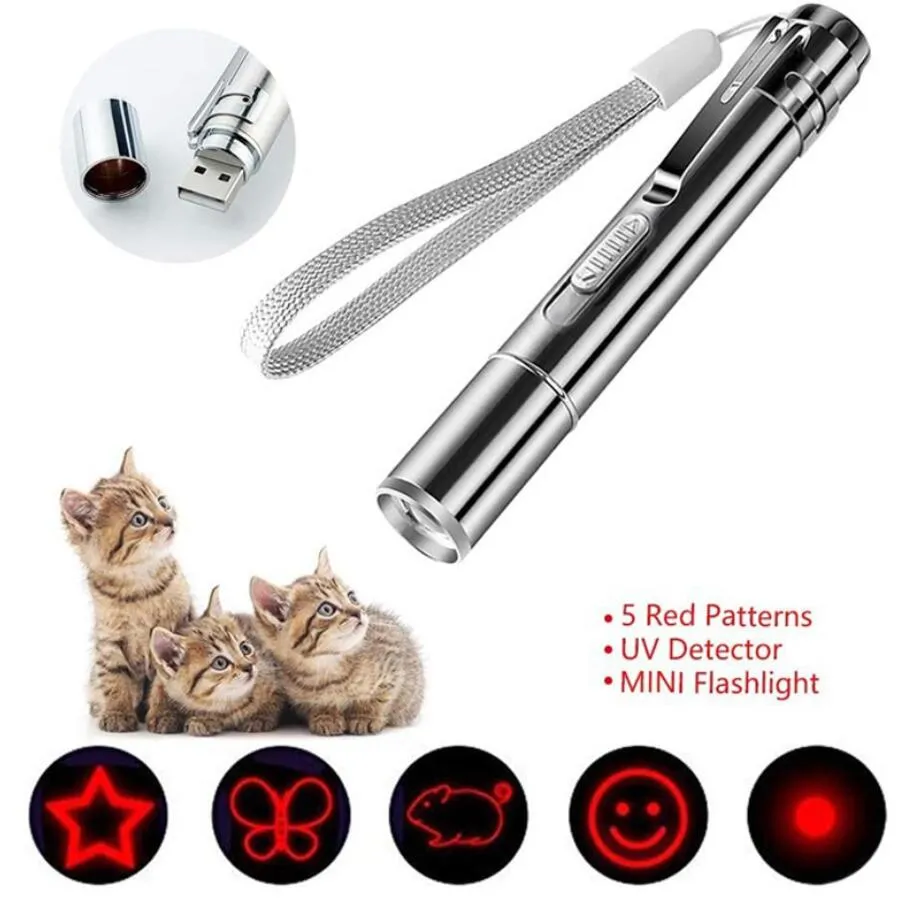 Interactive Cat Toy Laser Pointer - Funny Pet Toy with Red Dot, LED ...