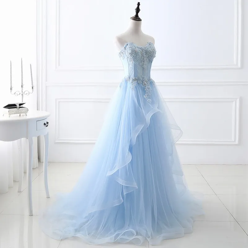 Medieval Renaissance Princess Blue Ballroom Gown In Light Blue With ...