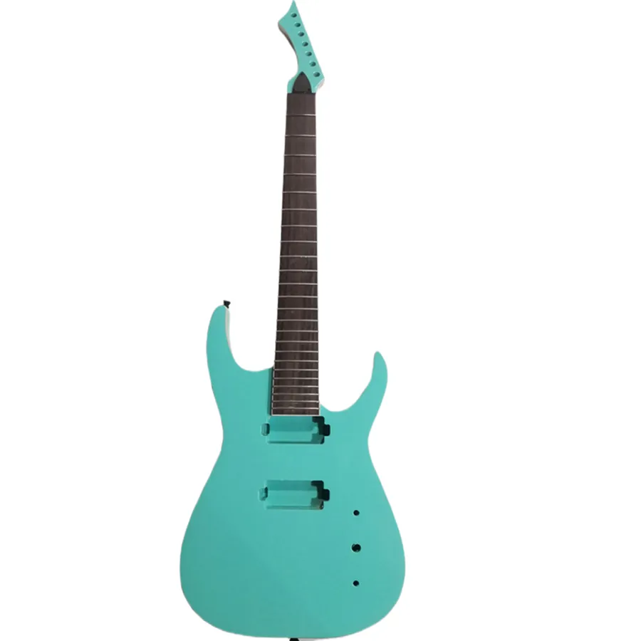 Customizable 7-String fender strat guitar with Light Green Body and ...