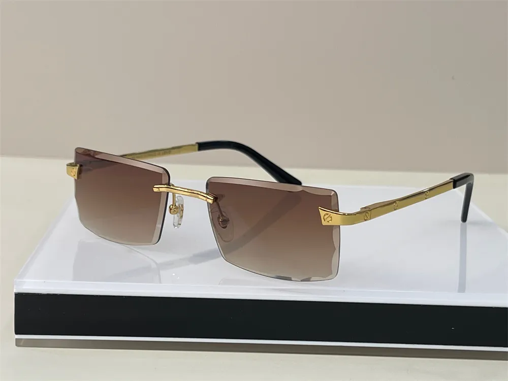 Rimless Eyeglasses Mens Designer Sunglasses: Vintage Diamond Cut Lens ...