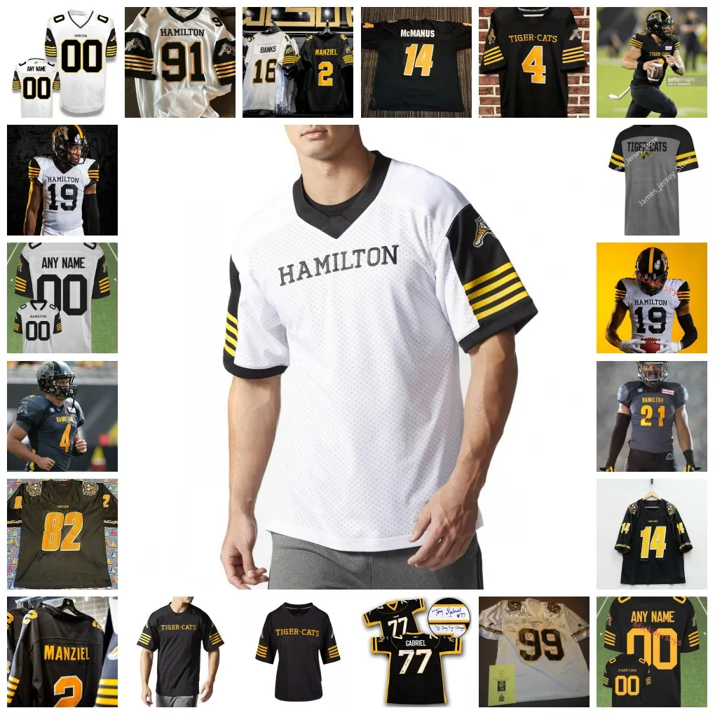 Custom CFL Hamilton Tiger Cats Football Jersey 97 Donovan Glave 77 ...
