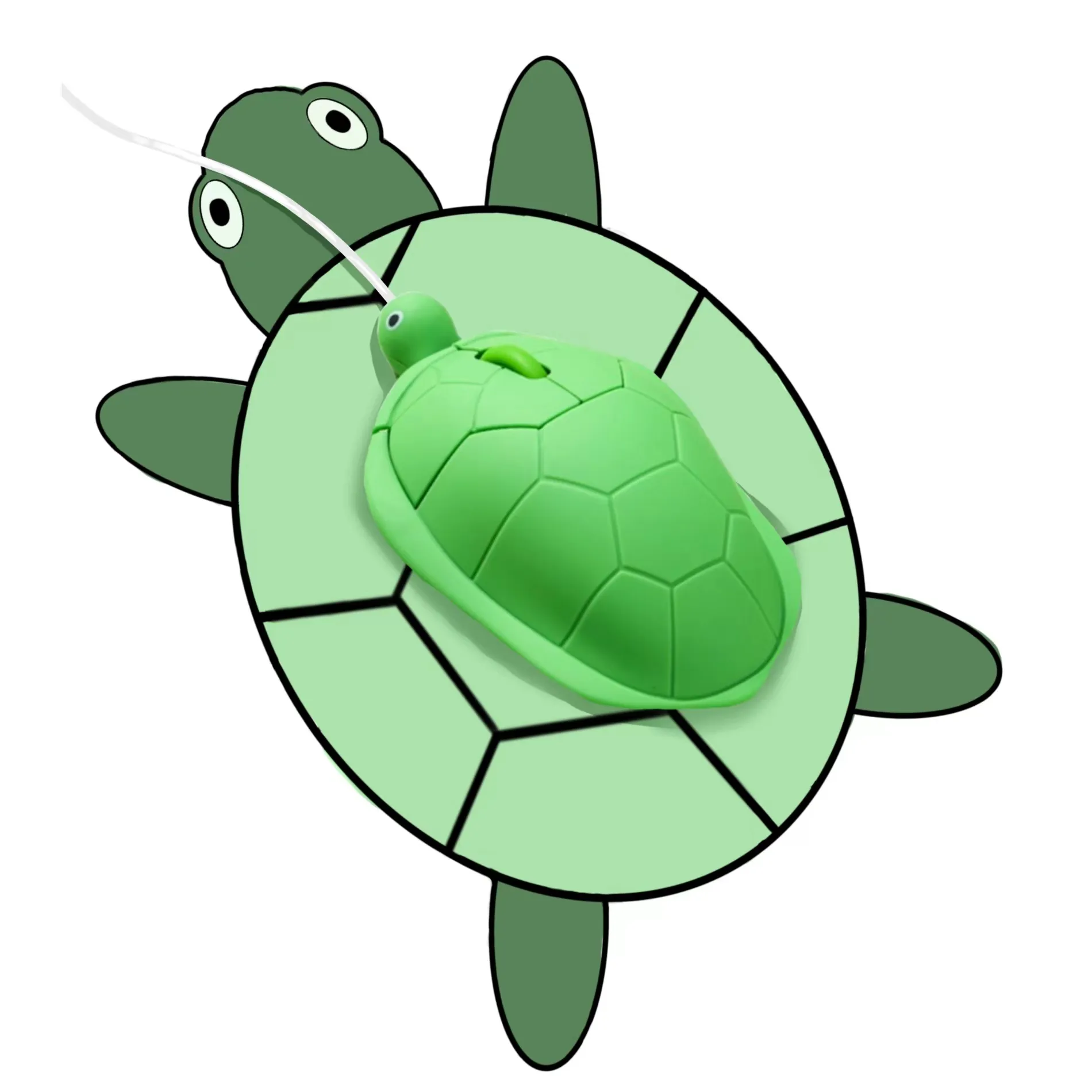 Mini Wired Mouse Cute Cartoon Mice Turtle Shape Animal Design Tortoise ...