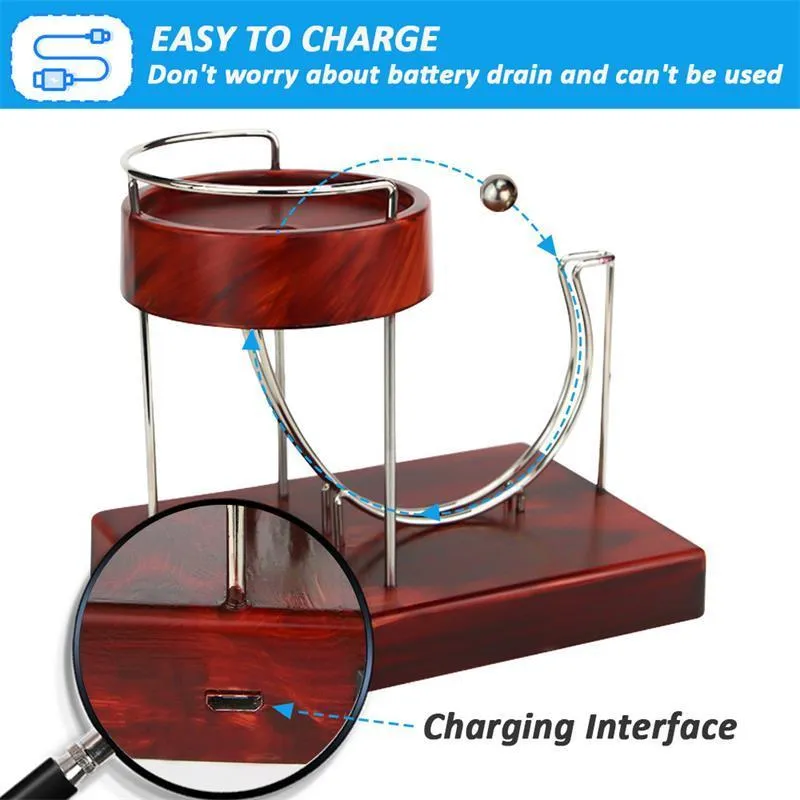 Pendulum Toy Kinetic Art Marble Machine: Metal Perpetual Motion ...