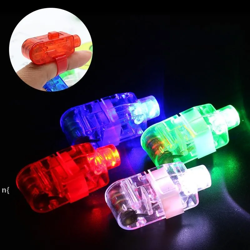 LED Finger Lights Finger Flashing Ring Halloween Christmas Birthday ...