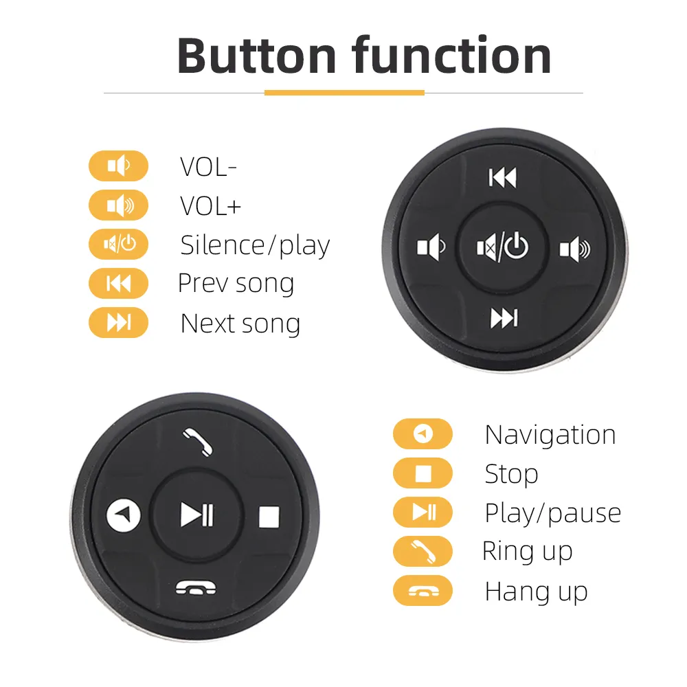 DHgate.com:Universal Wireless Car Steering Wheel Control Buttons for Music, DVD, GPS Navigation ...