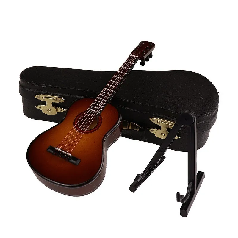 Mini Musical Instruments: Classical Guitar Miniature Model, Wooden ...