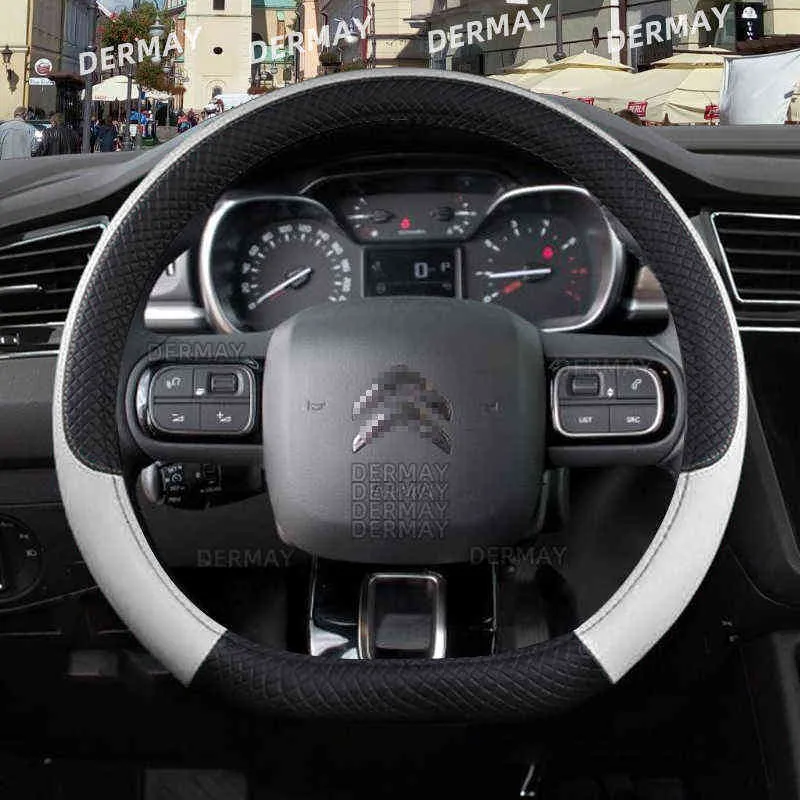 Anti Slip PU Leather Corsa Steering Wheel Cover For Citroen C3C3 ...