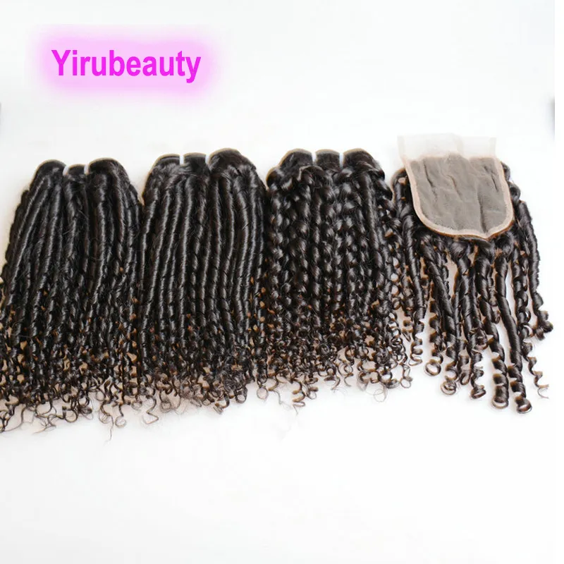 Brazilian Virgin Hair Bundles with Closure: Bouncy Funmi Curl Weave ...
