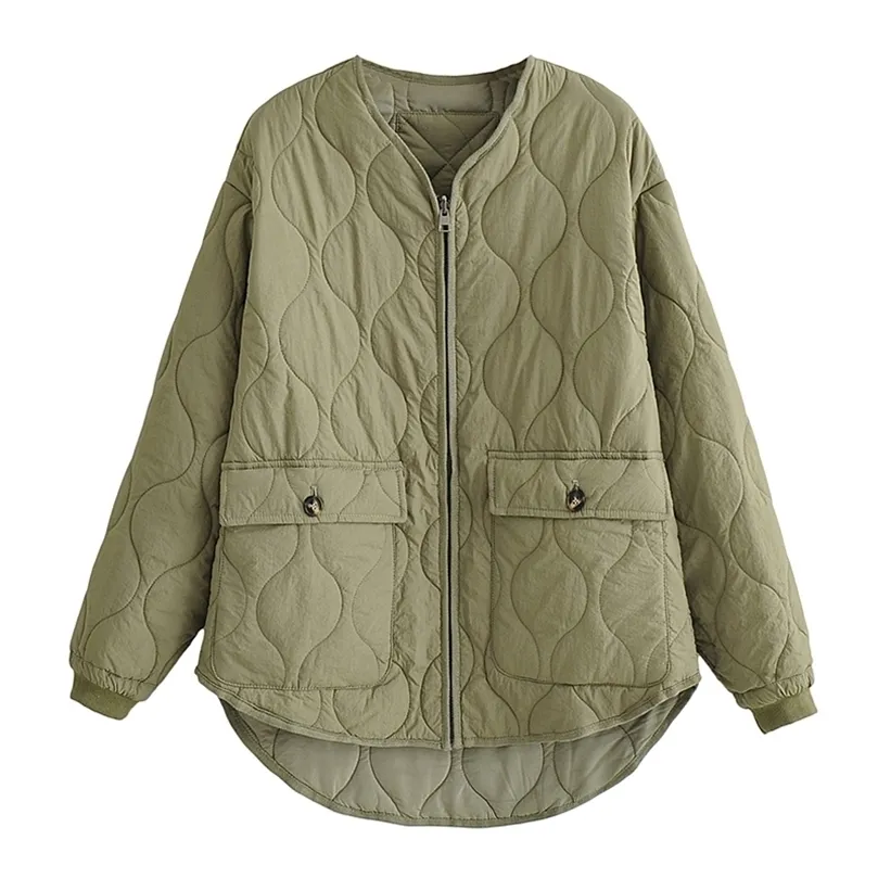 DHgate.com:Womens Green Reversible Quilted Jacket, Oversized Spring ...