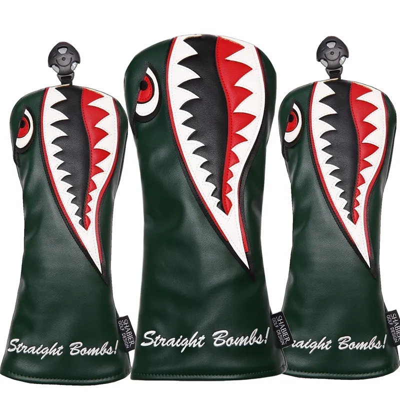 Golf Driver Head Covers 460cc Golf Club Head Cover, White And Green, PU ...