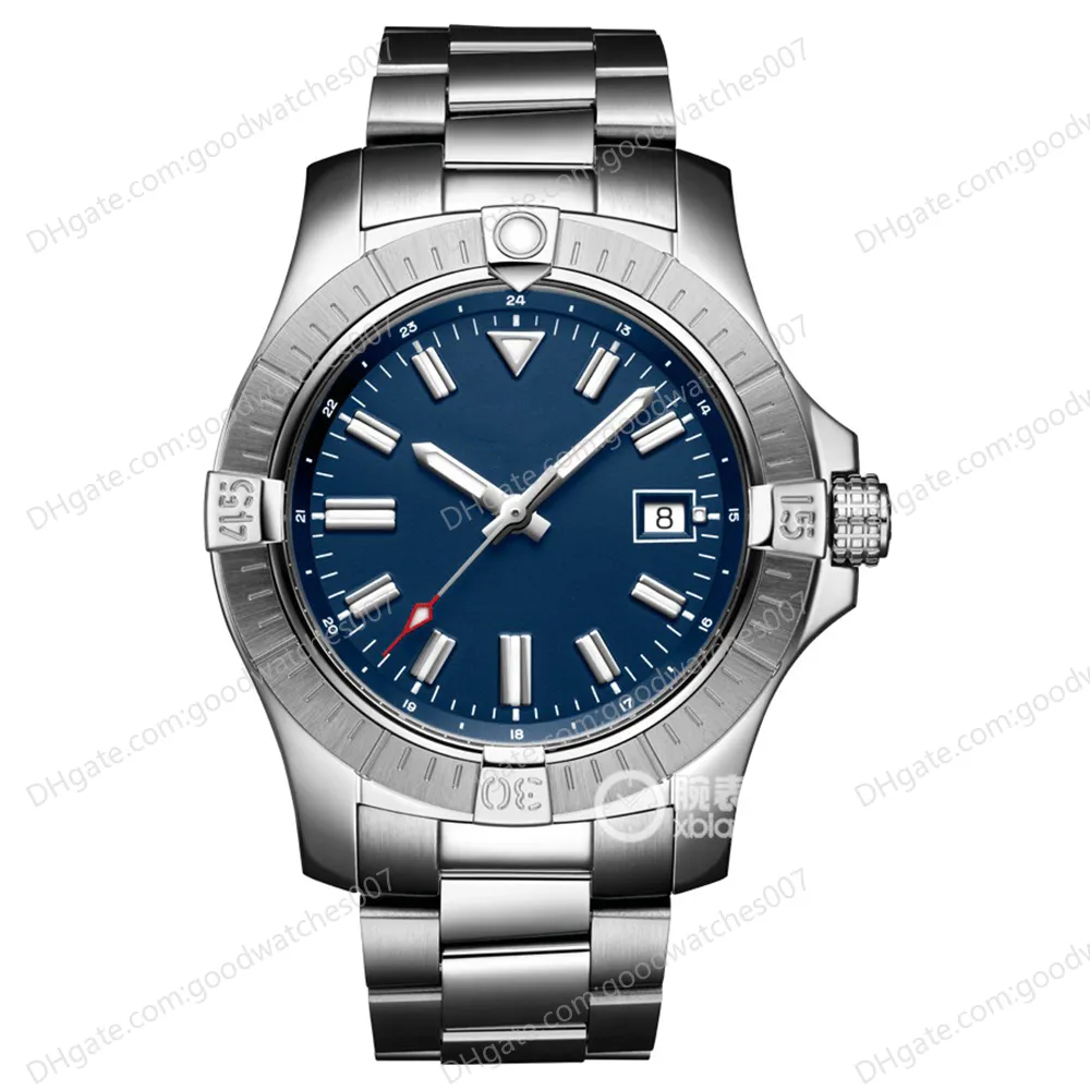 Premium Automatic 43mm Timepiece: Blue Dial Stainless Steel Mechanical ...