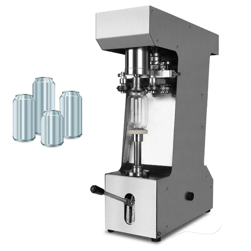 Commercial Stainless Steel Tin Cans Capping Machine With Plastic And ...