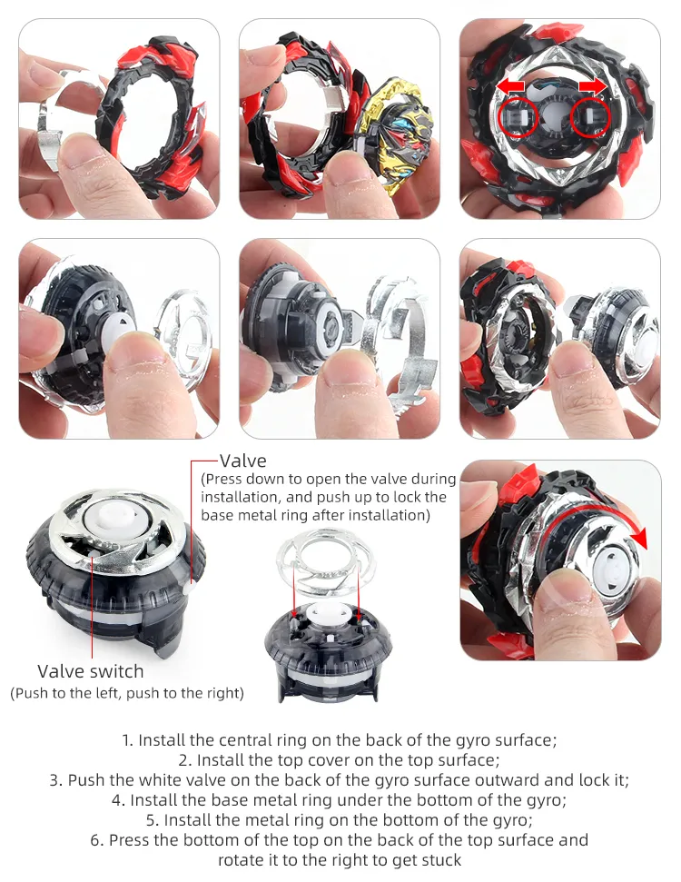 Dönen Top Beyblade Burst DB B191 01 Tam Özel LR String Launcher Ile ...