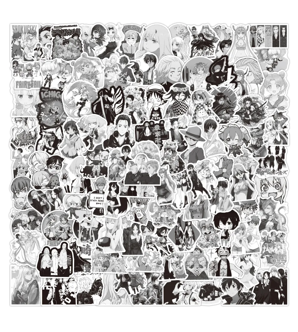 100 Anime Water Bottle Cute Stickers For Journal For Skateboards, Cars ...
