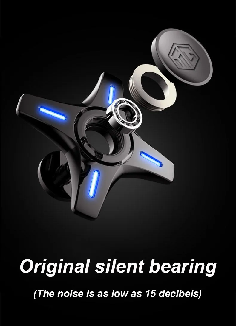 Spinning Top Toy: Luminous Metal Hand Spinner For Adult Stress Relief ...