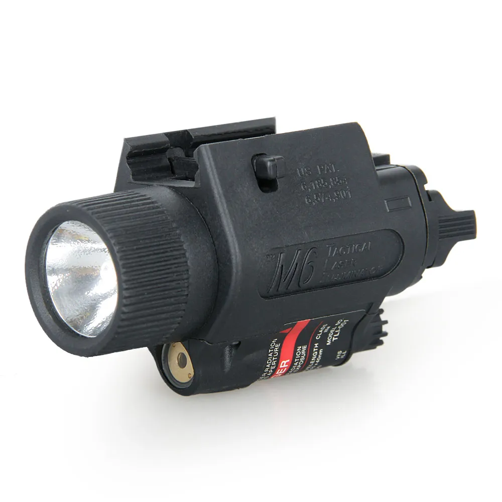 M6 Tactical Flashlight With Red Laser Sight Combo LED Torch For ...