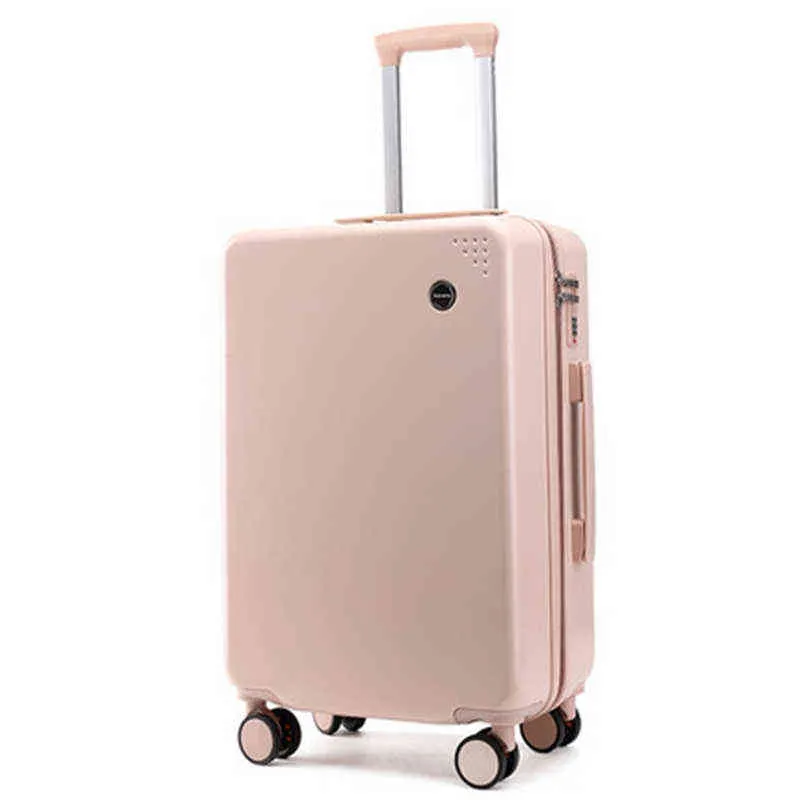Luggage Female Solid Durable Trolley Case with 3-Inch Spinner Wheels 22 ...