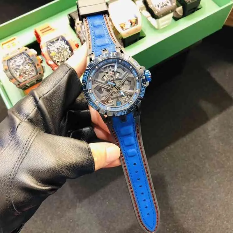 Roger Dubois Hollow Watch Mens Fashion Round Large Dial Personality ...
