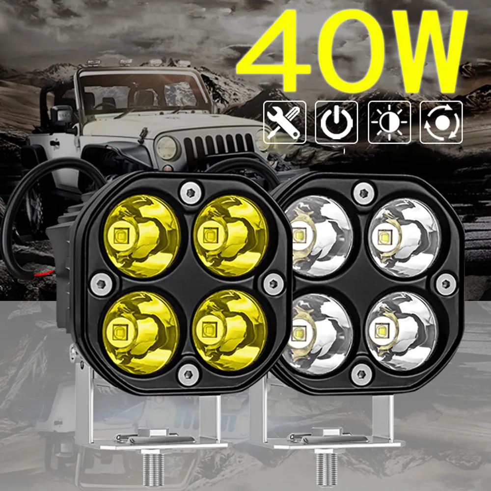 LED Fog Lights For Motorcycles Car Bar Durable LED Headlight Bar ...