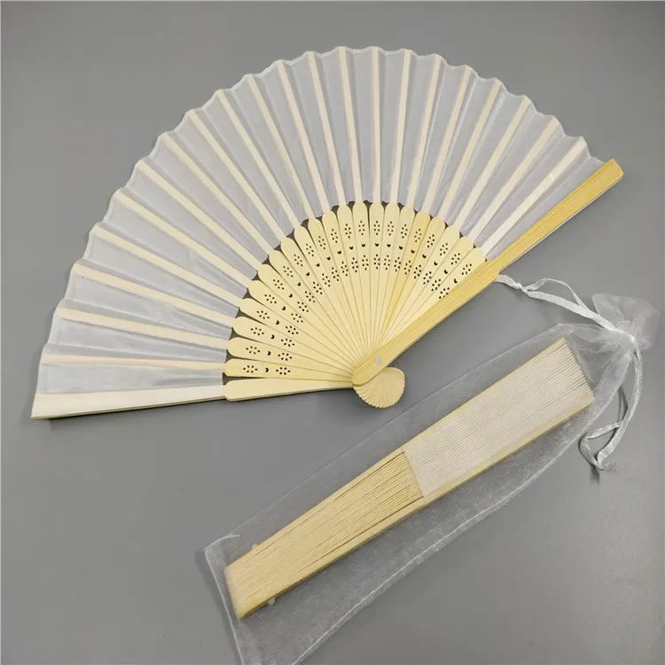 Personalized Wedding Favor Silk Fan - Custom Cloth Hand Fan, Elegant ...