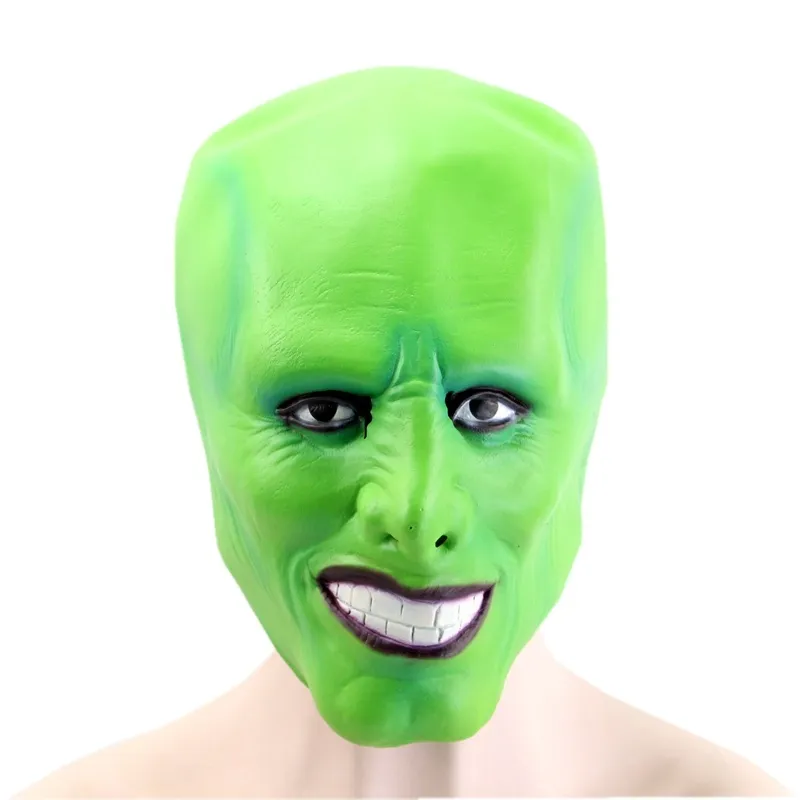 Halloween The Jim Carrey Movies Mask Cosplay Green Mask Costume Adult ...