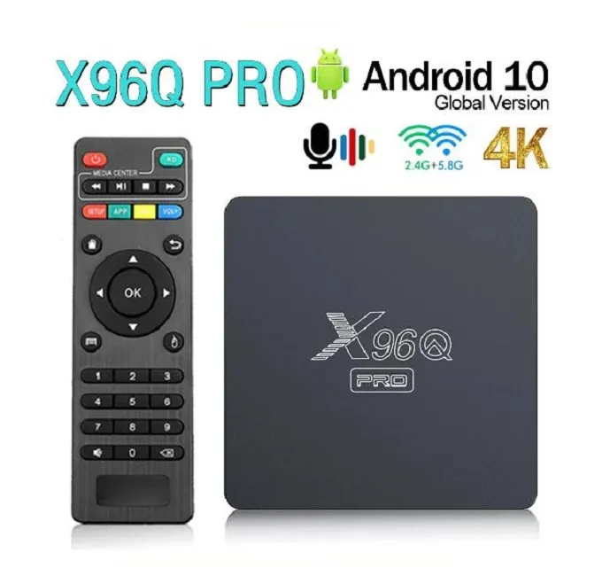 X96Q Pro Android 10 Smart TV Box Allwinner H313 Quad Core 4K 60FPS 2.4G ...