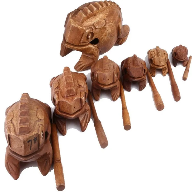 Lucky Frog Percussion Instrument - Thai Wooden Frog Rasps, Hand Carved ...