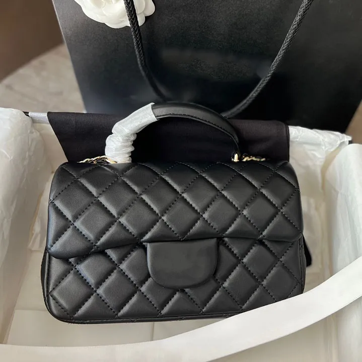 Premium Quilted Flap Tote Bag With Check Metal Hardware And Chain ...