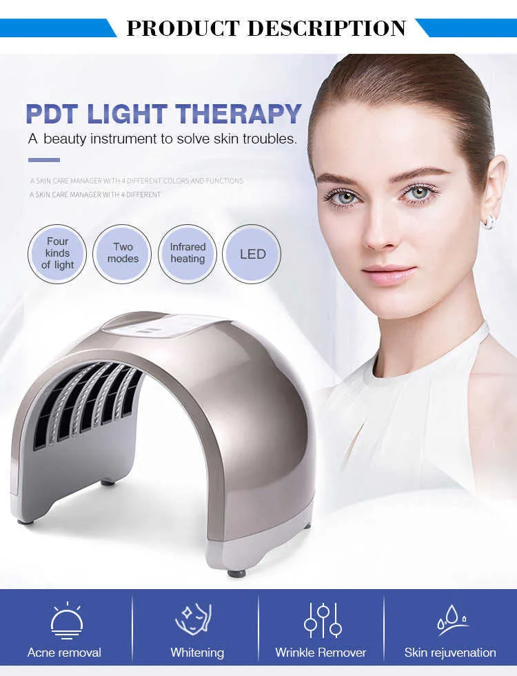 Premium 4-Color Photon LED Facial - Skin Rejuvenation & Whitening Light ...