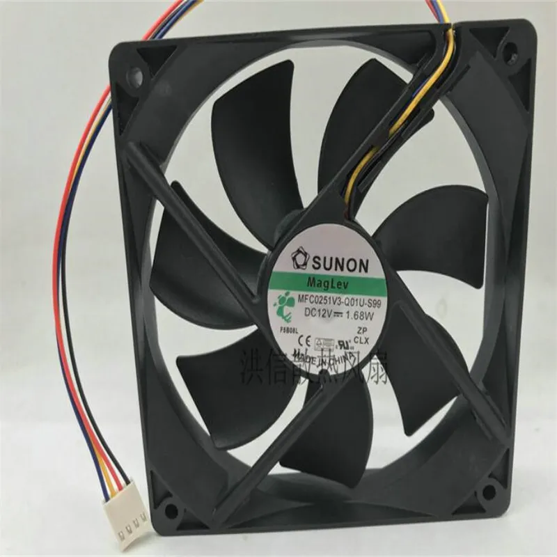 Sunon MFC0251V3 Q01U S99 12cm Silent Cooling Fan 12V 1.68W Four Wire ...