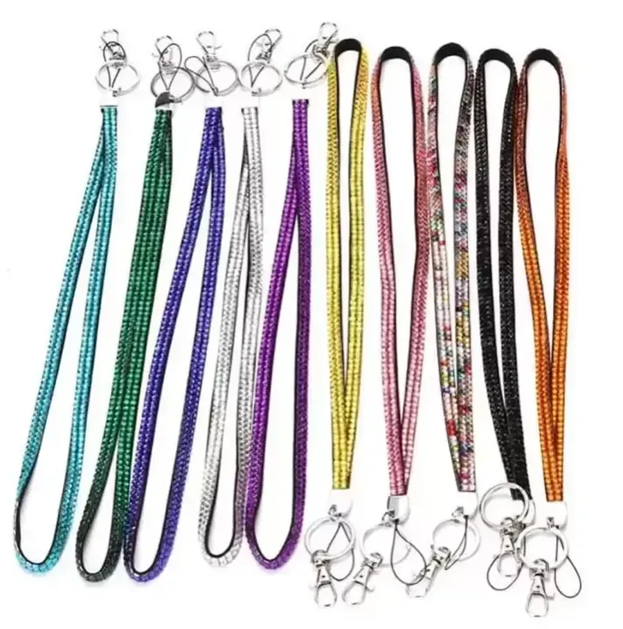 Bling Lanyard Blink Straps Crystal Rhinestone In Neck With Claw Clasp ...