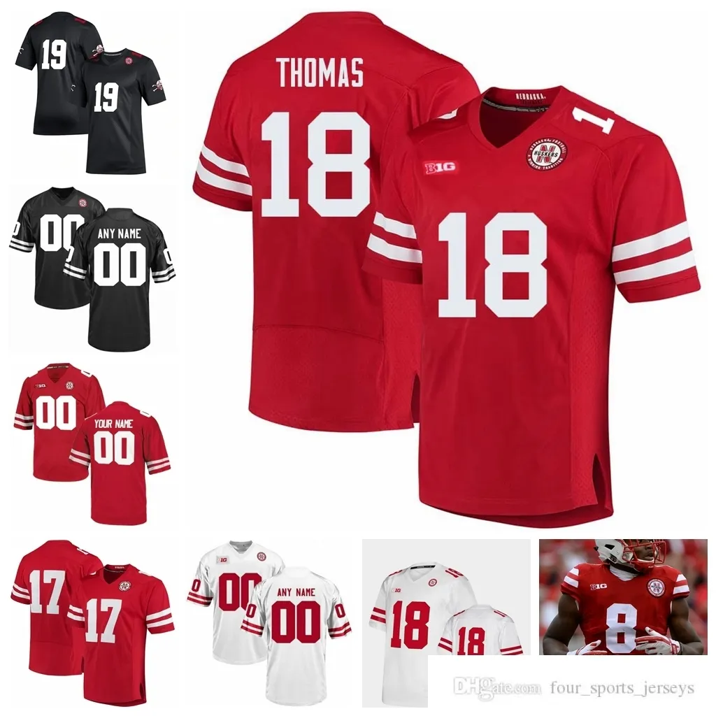 Nebraska Cornhuskers Custom Football Jersey - Stitched College Apparel ...